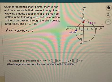 [solved] given three noncollinear points there is one and only one