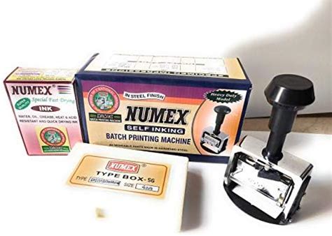 Numex Batch Coder SG 555 Size 55x30 Mm Letter Size 4mm Amazon In Office Products