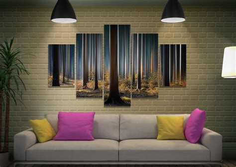 Tall Trees 5 Panel Canvas Wall Art Set Great T Ideas Canberra Au