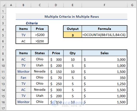 How To Use DCOUNTA Function In Excel Examples ExcelDemy