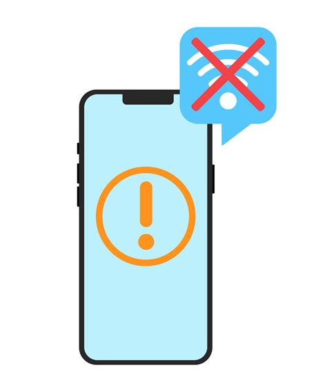 No Wifi Connection Icon Wifi Or Internet Connection Is Not Activated Smartphone With An