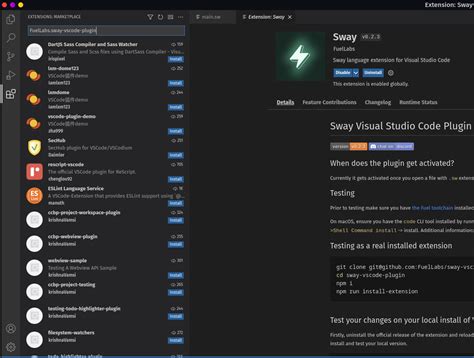 Unable To Find Extension In Vscode · Issue 65 · Fuellabssway Vscode Plugin · Github