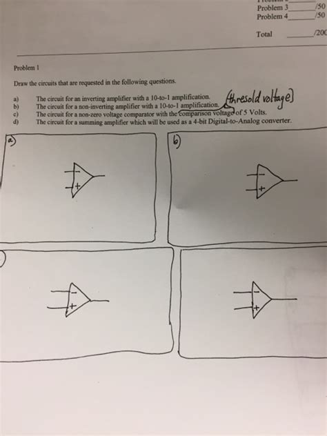 Solved Draw The Circuits That Arc Requested In The Follow