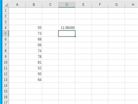 Stdev P Using Excel