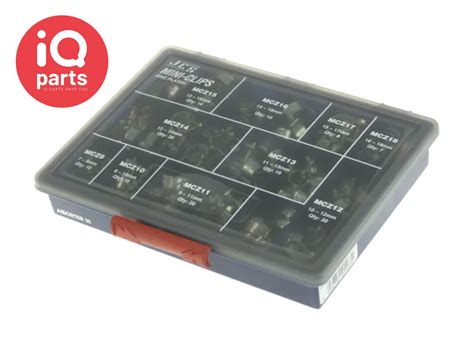 Jcs Assortment Boxes Mini Clip Zinc Plated Mczab1 157 Pieces Iq Parts Shop