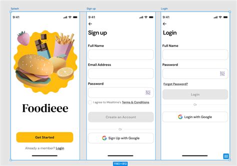 Food Delivery Application Prototype Figma
