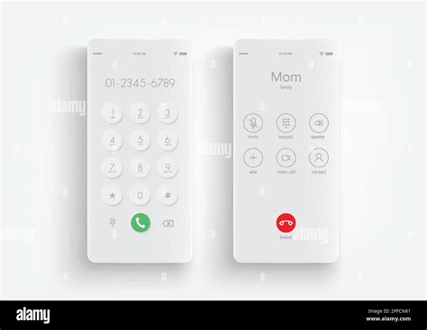 Phone Screen Call Mockup Mobile Device Interface Template Incoming
