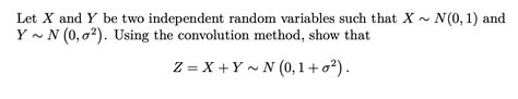 solved let x and y be two independent random variables such