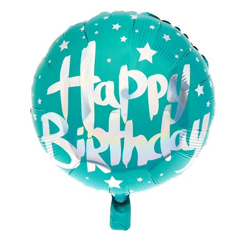 Buy Teal Happy Birthday Balloon Bouquet Delivered Inflated For Gbp