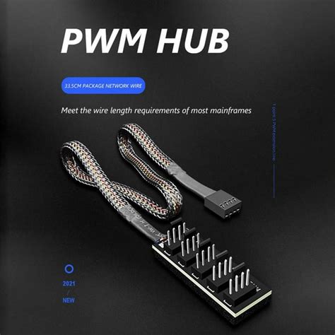 1 a 5 4 pines pwm cpu cooler pc case fan power extension cable hub