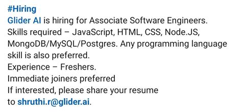 Rafik Tamboli On Linkedin Freshers Fresher Hiring Punejobs