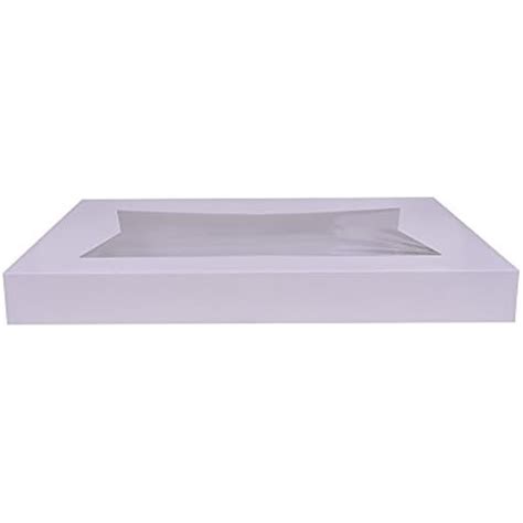 MYXIO 24253 Paperboard White Window Bakery Box Top Bottom Sold