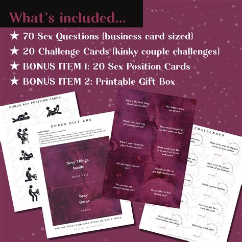 Printable Sex Game Quiz Get To Know Your Partner Sexually Understand Your Partners Wants