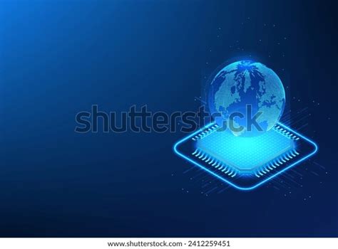 Microchip Technology Background Data Transmission Lines Stock Vector
