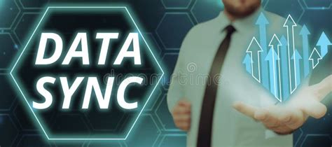 Text Sign Showing Data Sync Business Concept Data That Is Continuously Generated By Different