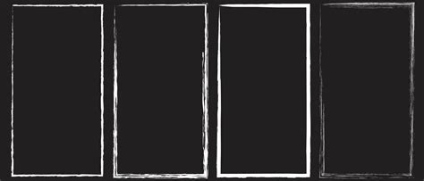 Grunge Square And Rectangle Frames Ink Empty Black Boxes Set Rectangle Borders Collections