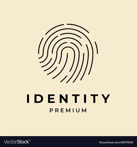 Fingerprint Lock Secure Security Logo Royalty Free Vector