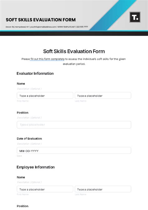 Free Soft Skills Evaluation Form Template To Edit Online