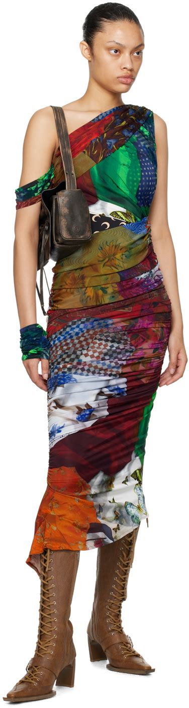Marine Serre Multicolor Shelter Maxi Dress Marine Serre