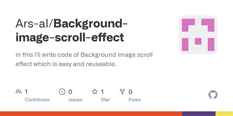 github ars al background image scroll effect in this i ll write code
