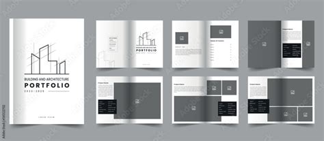 Minimal Building Architecture Portfolio Template And Interior Portfolio Layout Design Brand