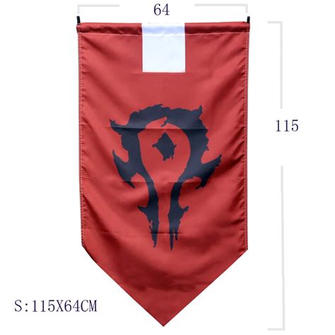 World Warcraft Wow Alliance Horde Banner Flag Dacron Blue Red Home