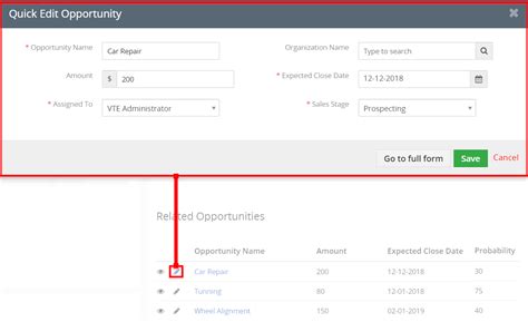 Quick Edit Popup In Summary Widgets For Vtiger Vtiger Experts