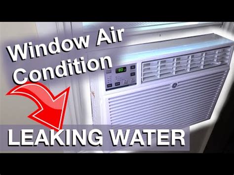 Leaking Window A/C indoors (How to fix water leaky Air Condition) - YouTube