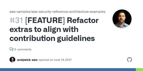 [feature] Refactor Extras To Align With Contribution Guidelines · Issue 31 · Aws Samples Aws