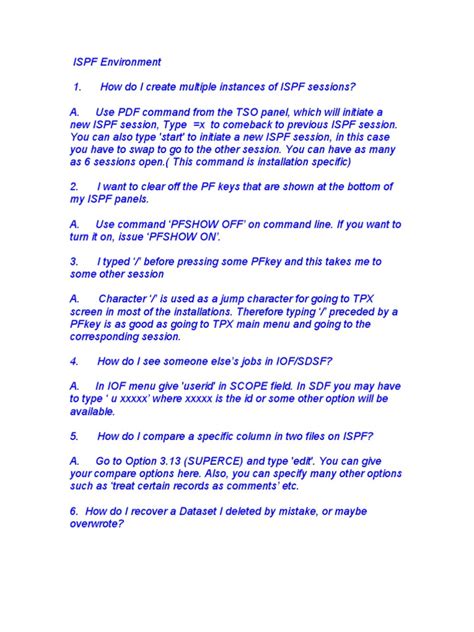 Ispf Questions Pdf String Computer Science Command Line Interface