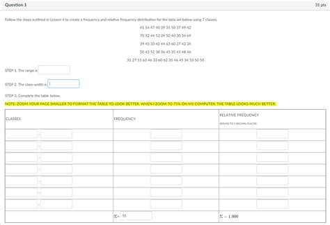 solved question 1 31 pts follow the steps outlined in lesson