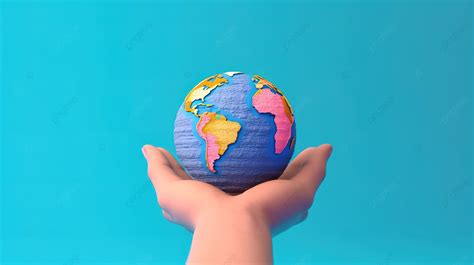 3d 렌더링 지구의 날을 맞아 지구를 껴안은 매혹적인 만화 손 지구 손 글로브 핸드 그린 글로브 배경 일러스트 및 사진 무료 다운로드 Pngtree