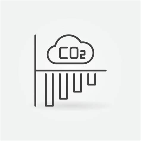 Co2 Cloud And Bar Chart Outline Vector Concept Icon 12734974 Vector Art At Vecteezy