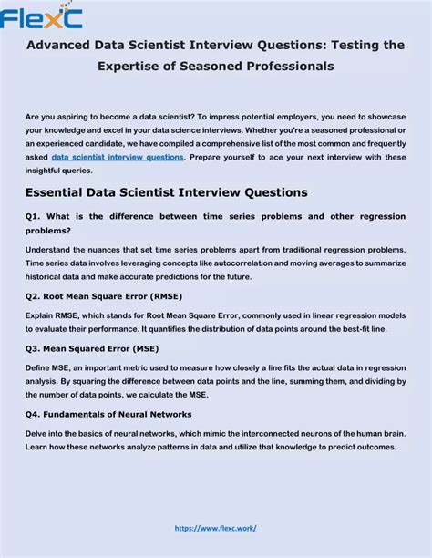ppt advanced data scientist interview questions testing the