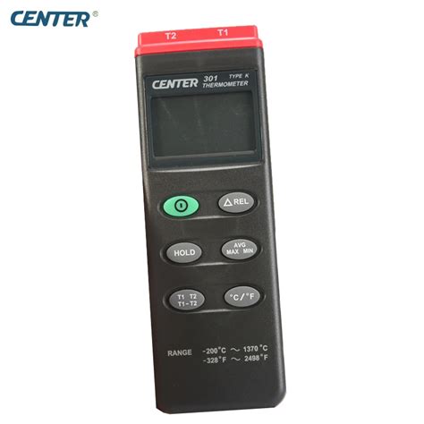 center 301 dual inputs pc interface k type thermometer in temperature