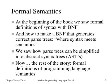 Ppt Formal Semantics Powerpoint Presentation Free Download Id2478222