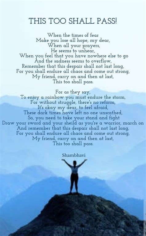 This Too Shall Pass Poems About Life Happy Words This Too Shall Pass