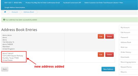 OpenCart Google Address Autocomplete
