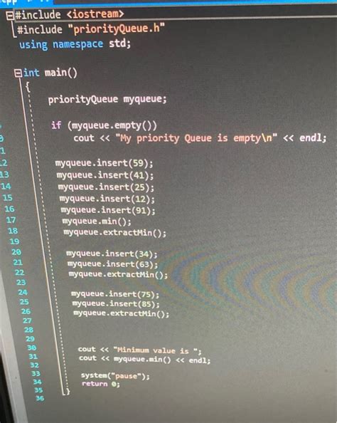 Solved Priority Queue Using The Effect Of The Following