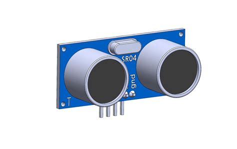 Hc Sr04 Ultrasonic Sensor 3d Model 3d Model By Howtomechatronics On