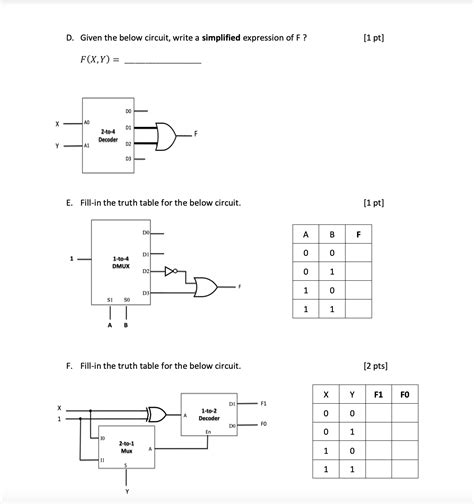 Solved D Given The Below Circuit Write A Simplified Chegg
