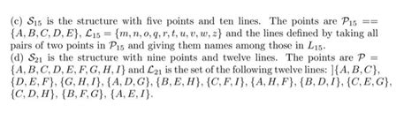 solved finite geometries for each of the following finite