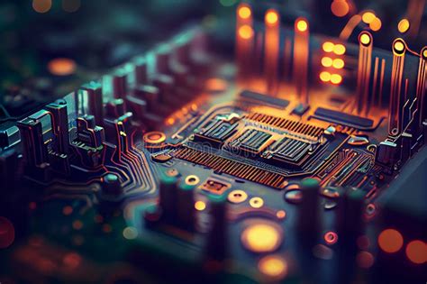 Electronic Circuit Board Backgroundgenerative Ai Stock Illustration Illustration Of Hardware