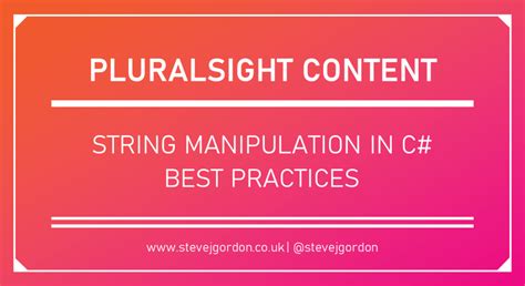 String Manipulation In C Best Practices Steve Gordon Code With Steve