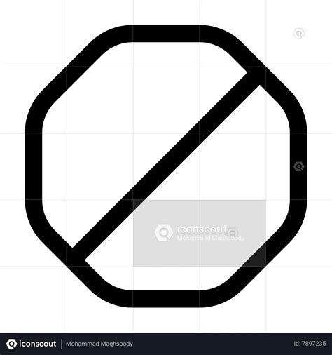 Avoid Sign Animated Icon Download In Json Lottie Or Mp4 Format