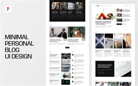 Minimal Personal Blog UI Design TemplateMonster