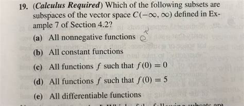 Solved 19 Calculus Required Which Of The Following Chegg Com