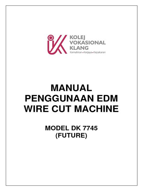 Modul Penggunaan Edm Wire Cut Machine Pdf