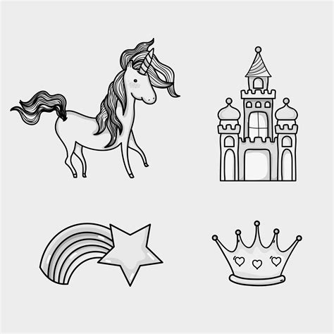 Fantasy And Magic World Doodle Icons 624033 Vector Art At Vecteezy