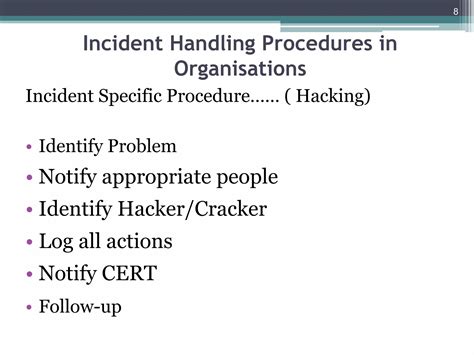 Incident Handling In Organisations Pdf Incident Handling In Organisations Pdf